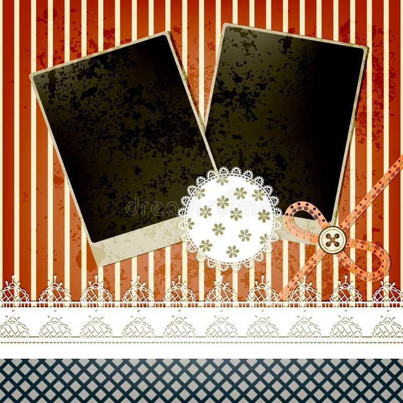 Scrapbook template design stock vector. Illustration of bitton - 23461136