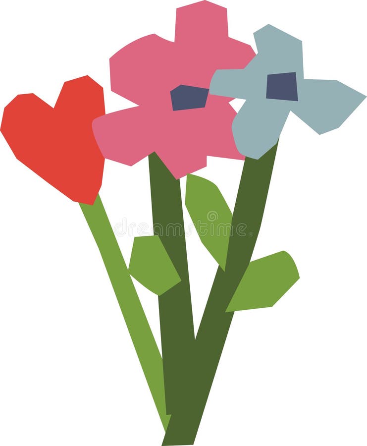 Scrapbooking Flowers Bouquet Stock Vector - Illustration of summer ...