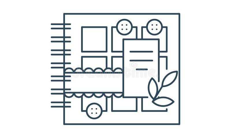 Scrapbooking Vector Icon Flat Style Graphical Symbol. Stock ...