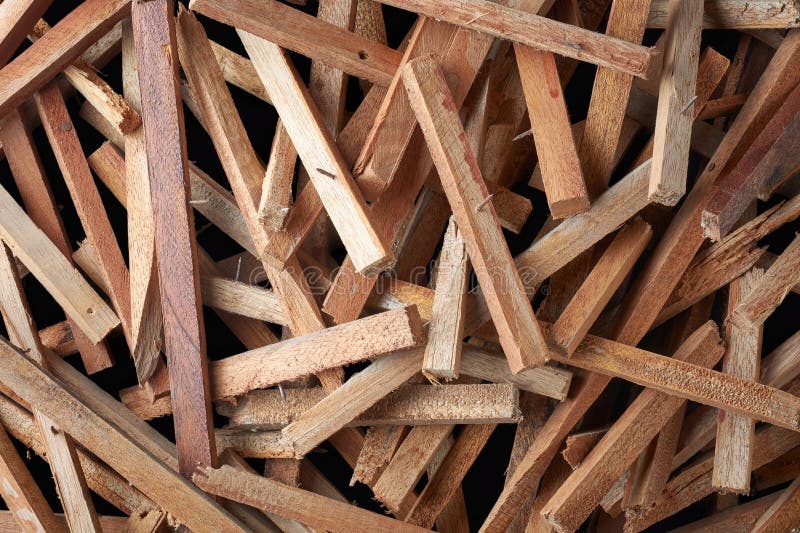 Scrape Wood Pieces with Protruding Nails in Full Frame Stock Photo ...