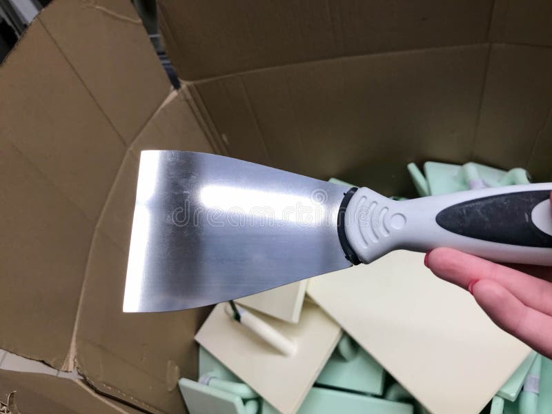 Scraper for Applying Mastic, Plaster. Painting Works. DIY Home Repair ...