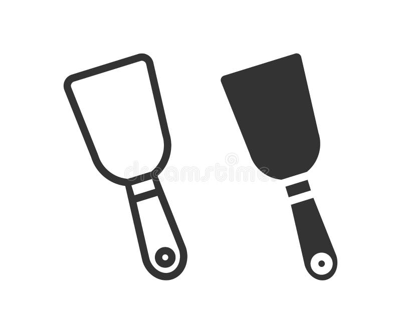 Scraper Icon. Construction Tool Symbol. Sign Putty Knife Vector Stock ...