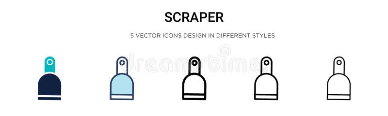 Scraper icon vector stock vector. Illustration of office - 136077495