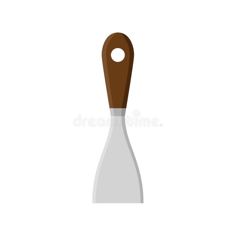 Scraper Icon in Line Art Style. Spatula Vector Illustration. Stock ...