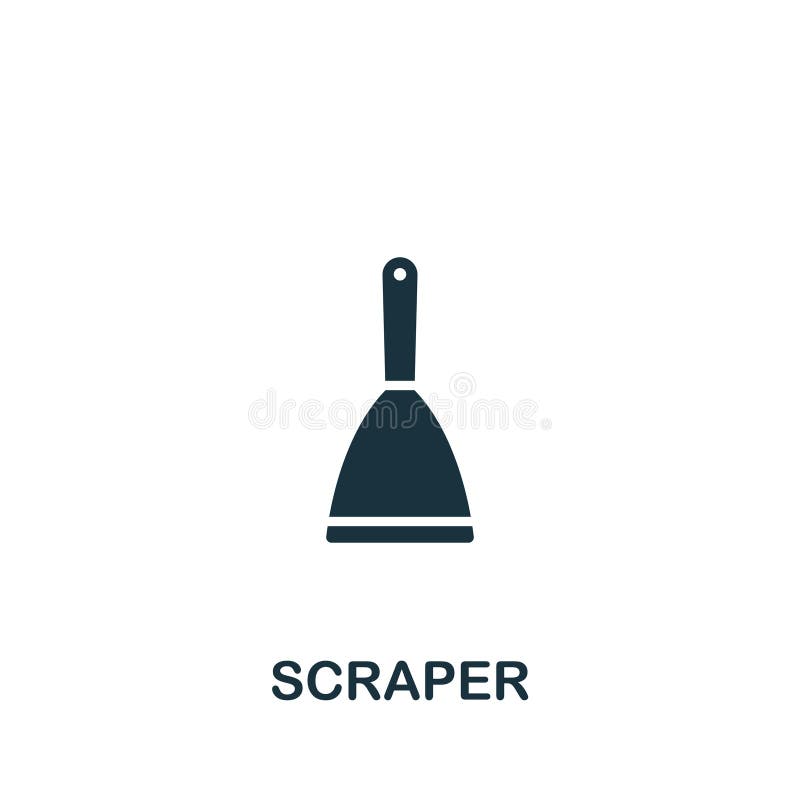 Scraper Icon. Monochrome Simple Sign from Construction Instruments ...
