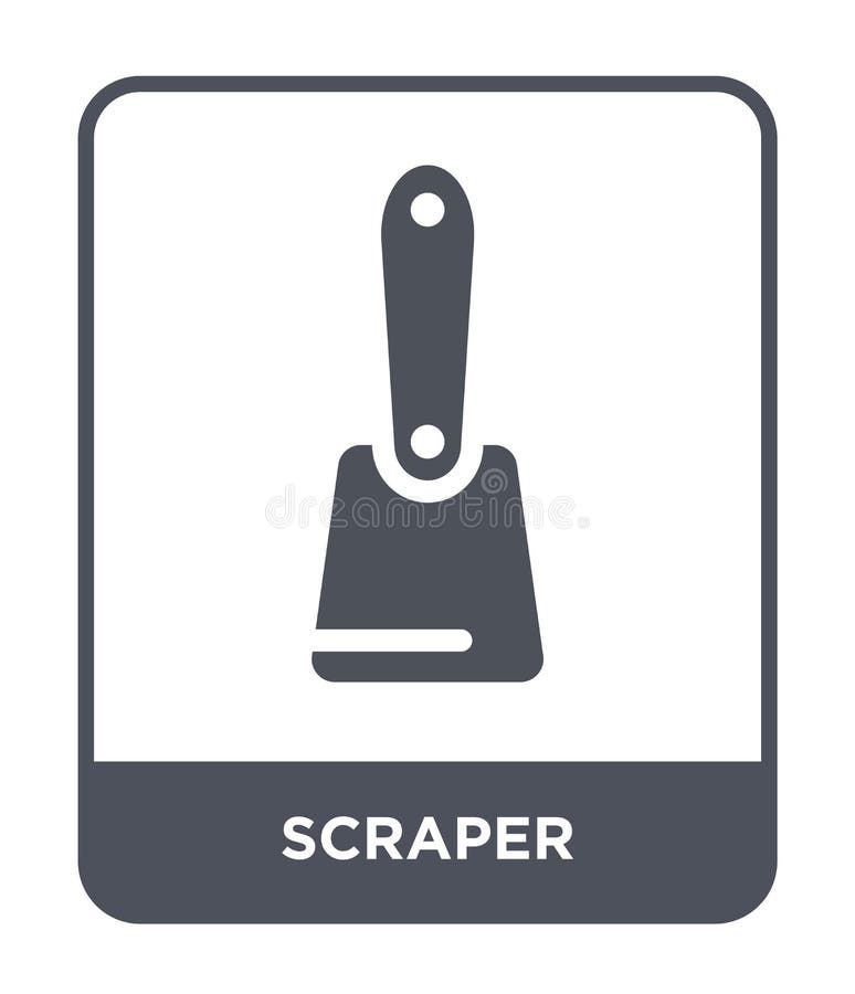 Scraper icon white stock vector. Illustration of symbol - 96413409