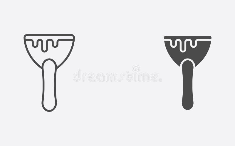 Scraper Outline and Filled Vector Icon Sign Symbol Stock Vector ...