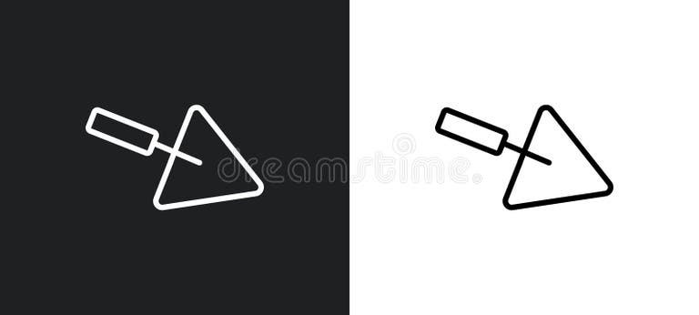 Scraper Outline Icon in White and Black Colors. Scraper Flat Vector ...