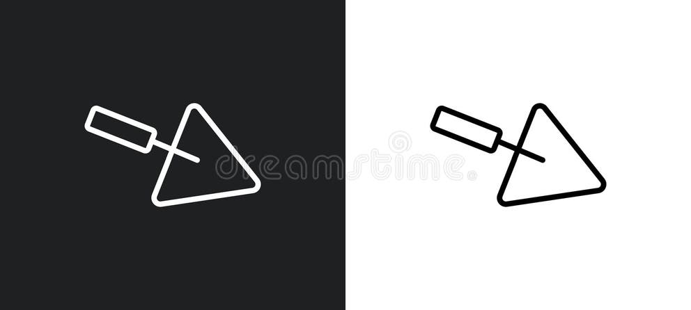 Scraper Outline Icon in White and Black Colors. Scraper Flat Vector ...