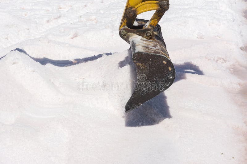 Scraper at Work at Saltworks of Trapani in Sicily Stock Photo - Image ...