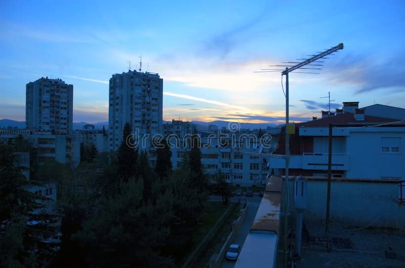 Scrapers 2 stock image. Image of home, clouds, roof, life - 1362451