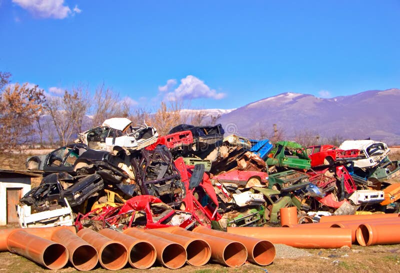 Scrapheap of steel stock photo. Image of metal, junk - 33611878