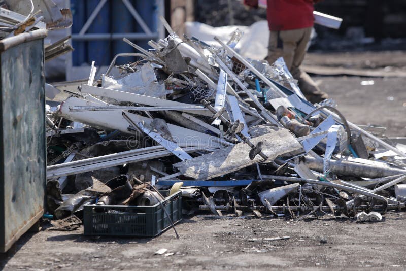 Scrapheap junkyard stock photo. Image of factory, junkyard - 112386906