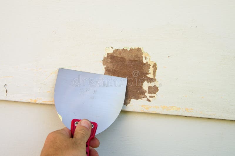 Scraping Old Paint stock photo. Image of paint, space - 25149016