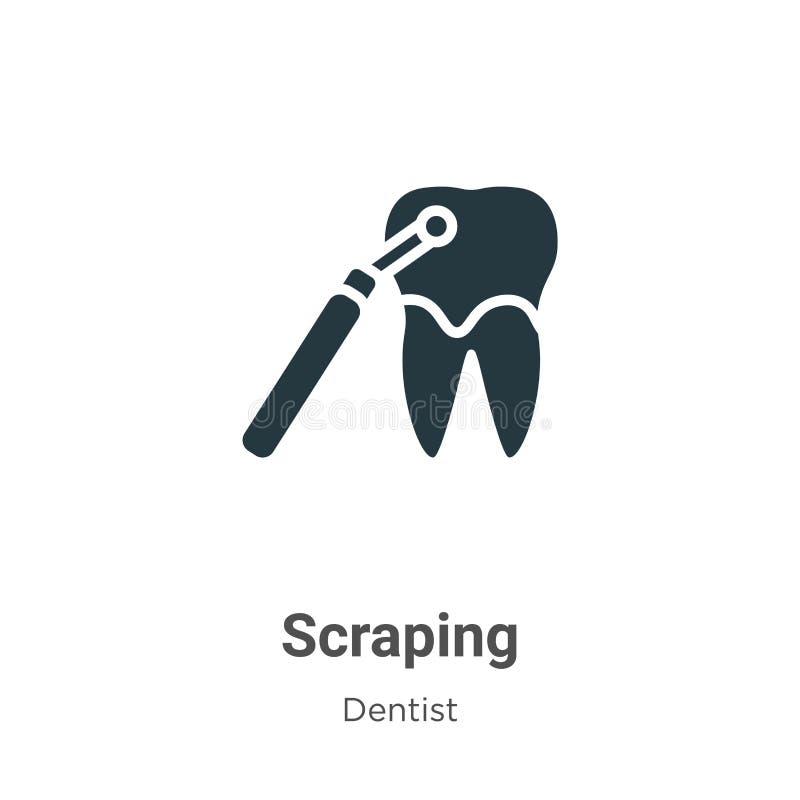 Scraping Vector Icon on White Background. Flat Vector Scraping Icon ...