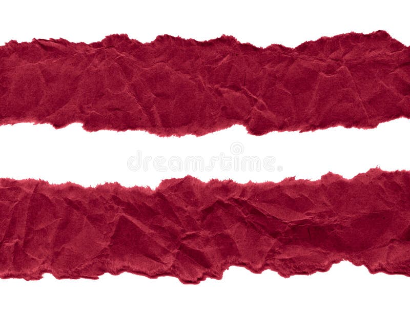 Scraps of Dark Red Paper on a White Background. Isolated on White ...