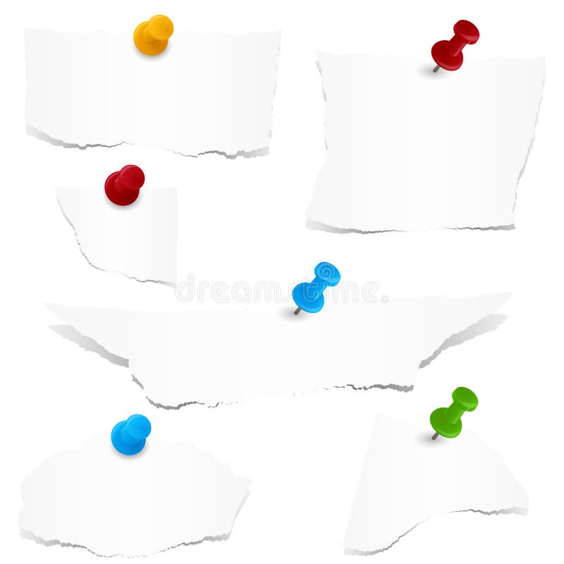 Scraps Papers Pin Stock Illustrations – 17 Scraps Papers Pin Stock ...