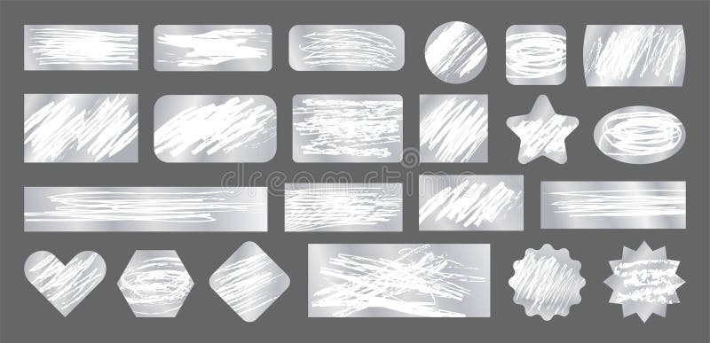 Scratch Card. Template of Different Texturized Shapes of Scratch Cards ...