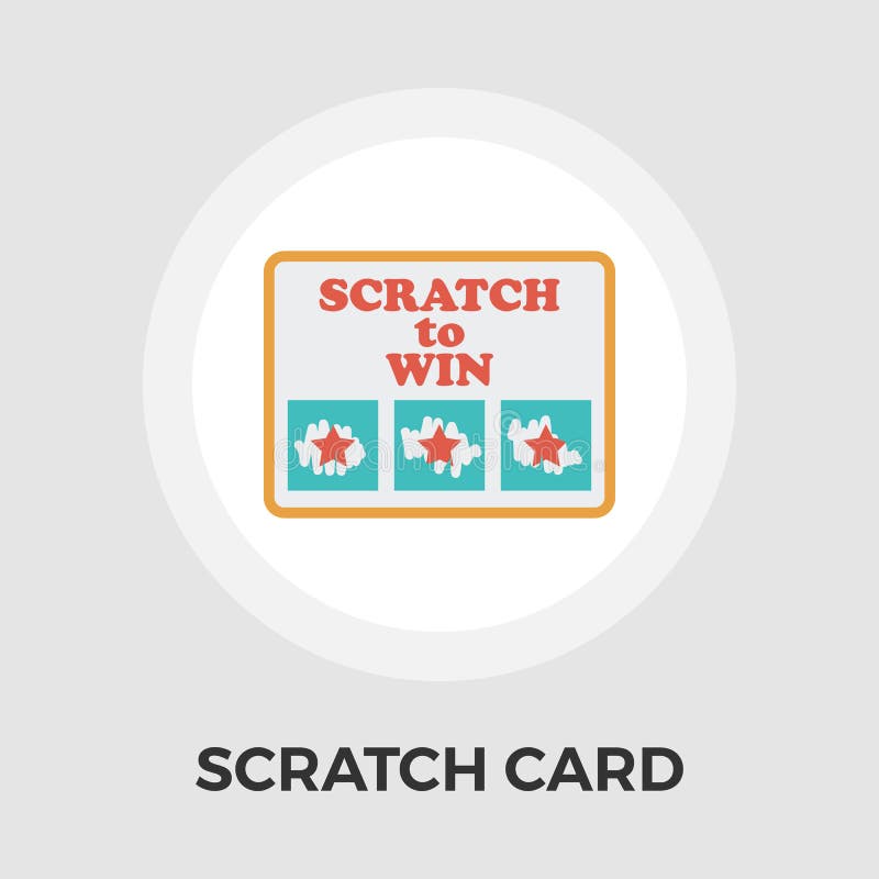 Scratch Card Vector Flat Icon Stock Vector - Illustration of luck, dirt ...