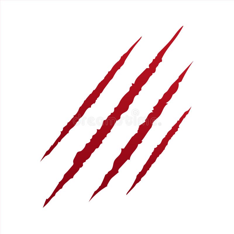 A Scratch by the Claws of a Wild Animal. Vector Scar Stock Illustration ...