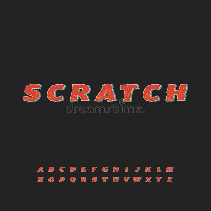 Unique and Creative Vector Hand-Drawn Font Typography Stock Vector ...