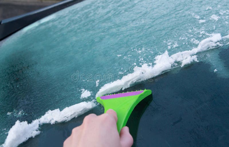 Scratch frost on a car stock photo. Image of white, cold - 175726230