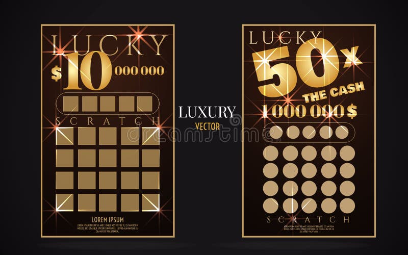 Scratch Lottery Ticket Vector Design Template Stock Illustrations – 205 ...