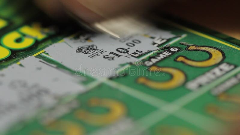 Scratch Off Lottery Ticket Close Up Stock Video - Video of economy ...