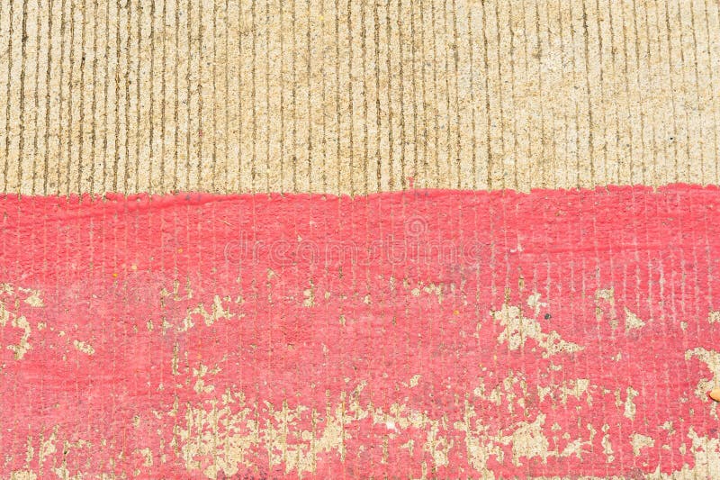 Scratch of Red Line on Concrete Road Stock Image - Image of road ...