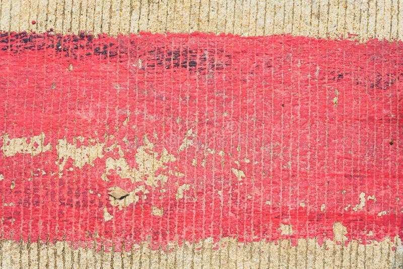 Scratch of Red Line on Concrete Road Stock Photo - Image of scratch ...