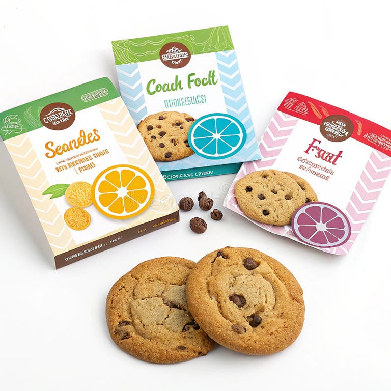 Scratch and Sniff Cookie Packaging with Scent Activated Labels Stock ...