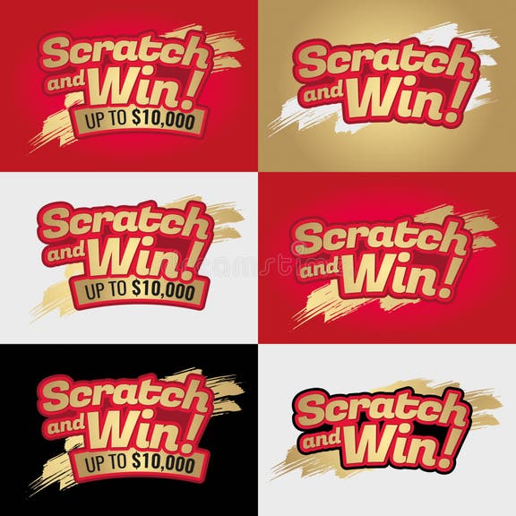 Scratch and Win Letters. Background Scratching Effect. for Tickets ...