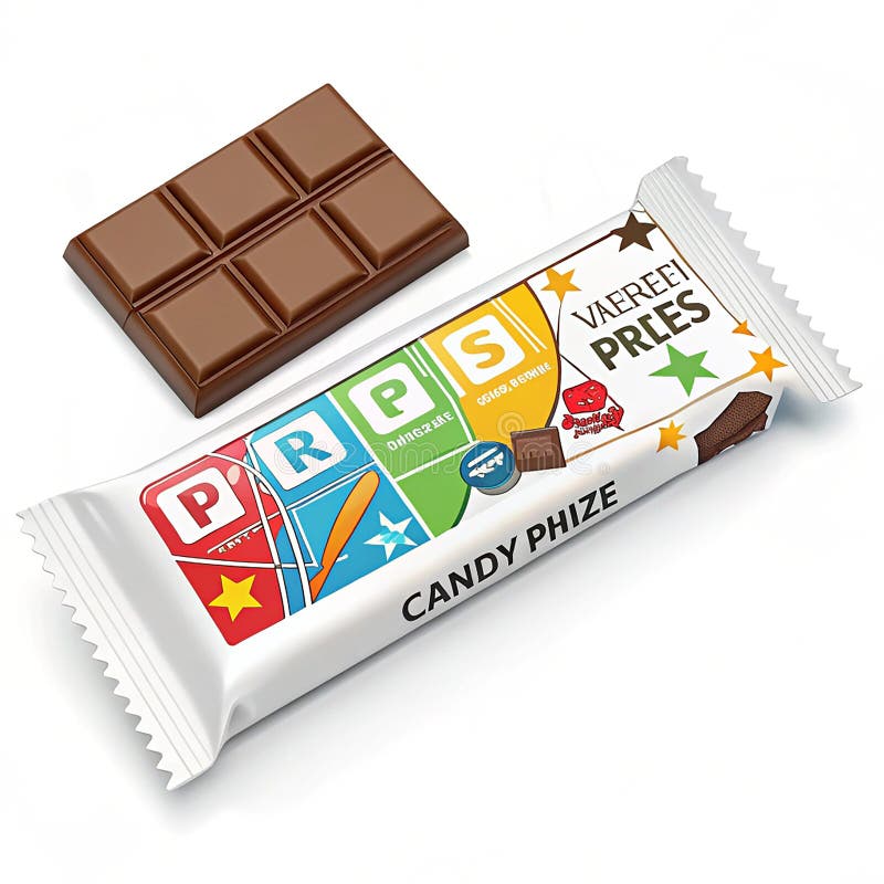 Scratch and Win Style Candy Bar Wrapper with Hidden Prizes Stock ...