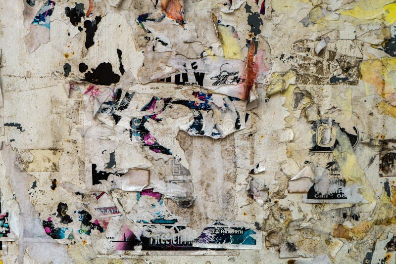 Scratched Advertising Sign. Stock Illustration - Illustration of ...