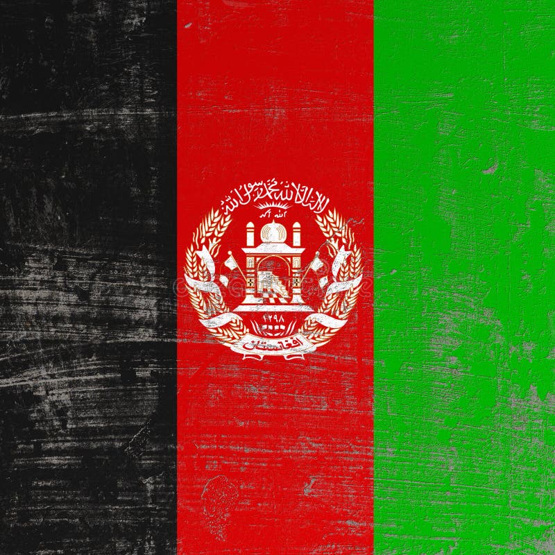 Old Afghanistan flag stock illustration. Illustration of asia - 108232846