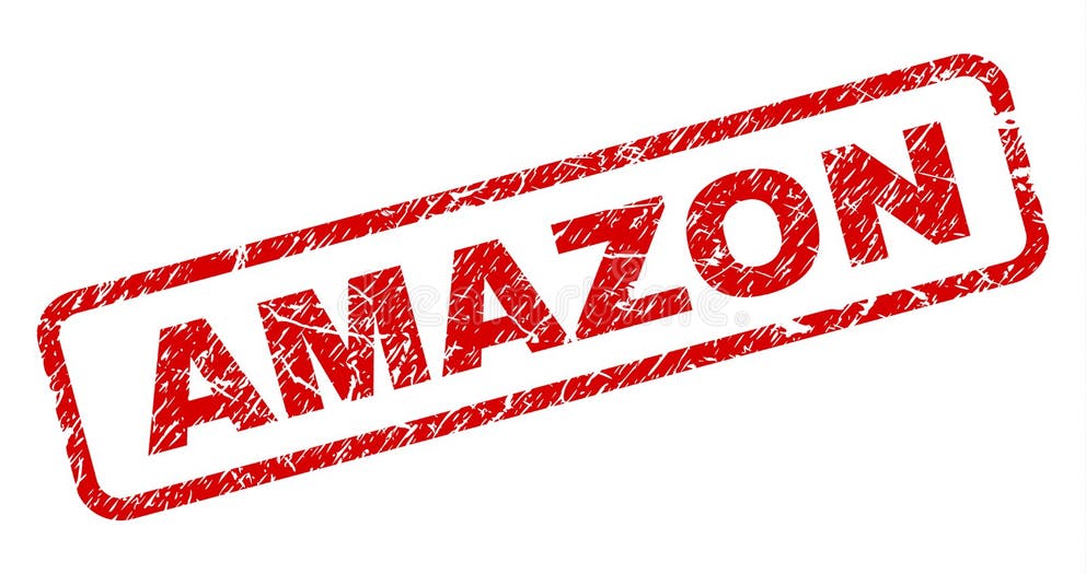 Scratched AMAZON Rounded Rectangle Stamp Stock Vector - Illustration of ...