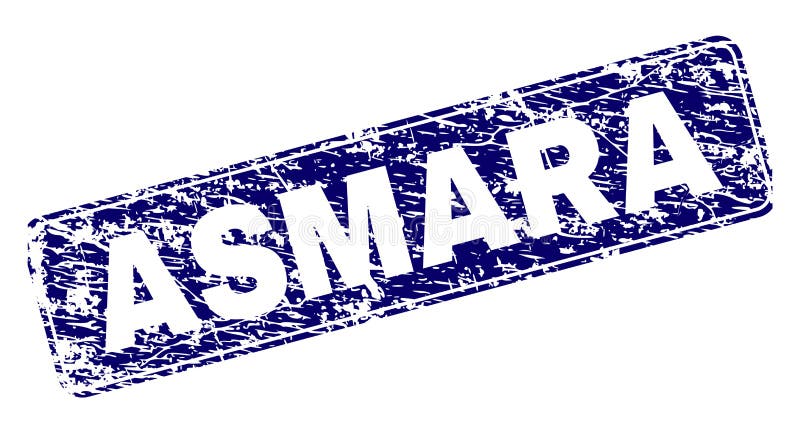 Scratched ASMARA Framed Rounded Rectangle Stamp Stock Vector ...