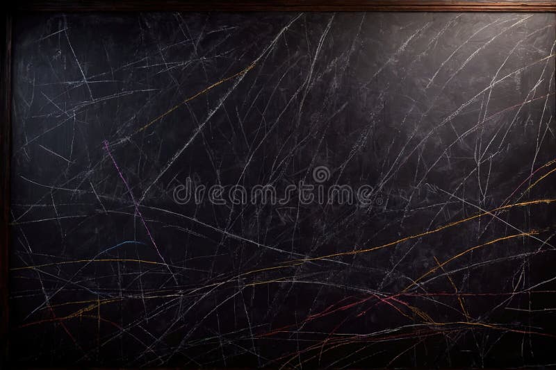 Scratched Black Board Chalkboard for Writing Education in School Stock ...