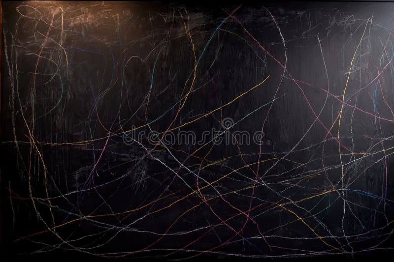 Scratched Black Board Chalkboard for Writing Education in School Stock ...
