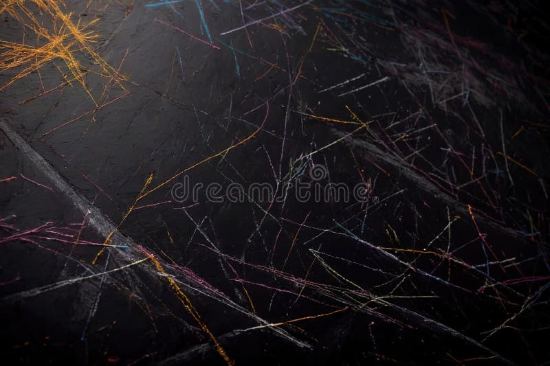 Scratched Black Board Chalkboard for Writing Education in School Stock ...