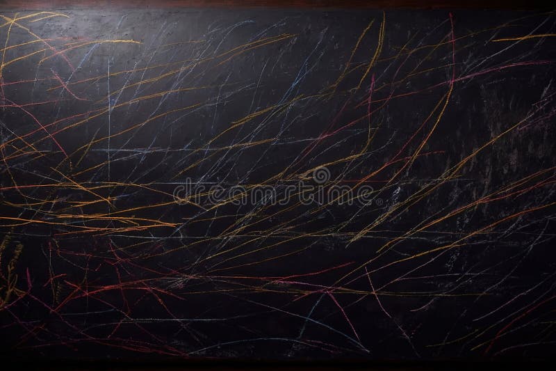 Scratched Black Board Chalkboard for Writing Education in School Stock ...