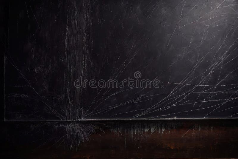 Scratched Black Board Chalkboard for Writing Education in School Stock ...