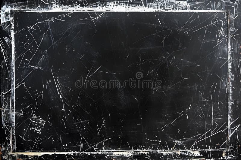 Scratched Black Rectangle with White Edges Stock Illustration ...