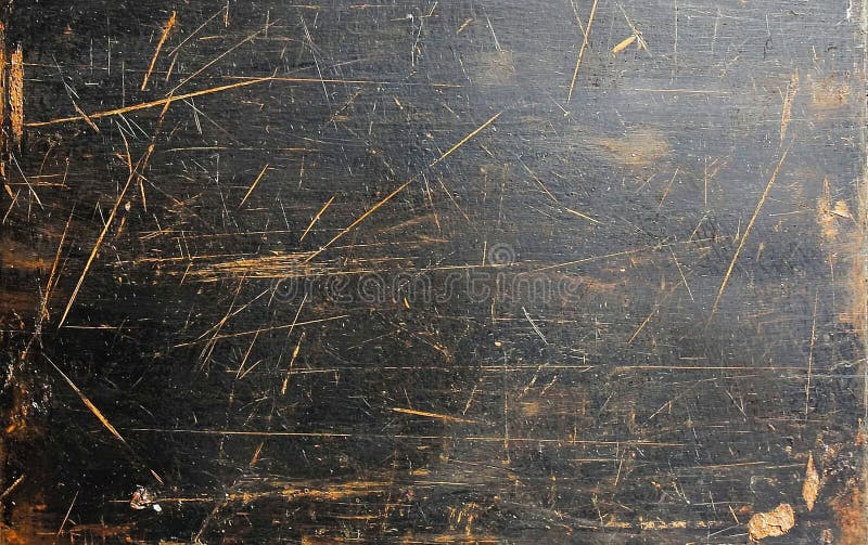 Scratched Black Surface Depicting Wear and Tear from Years of Use in a ...