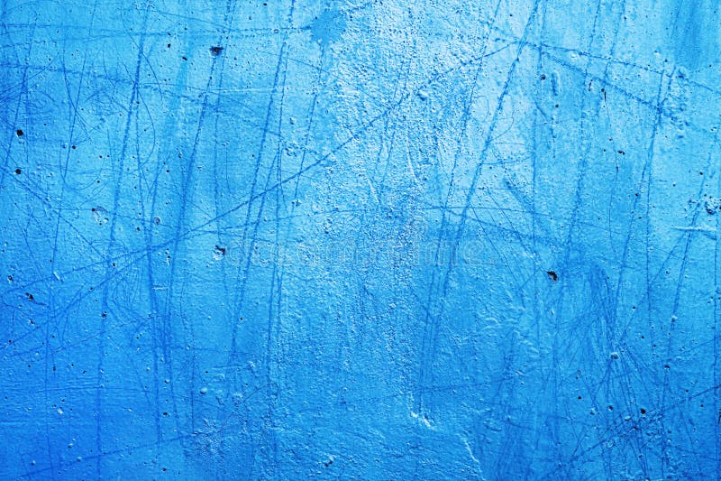 Scratched Blue Concrete Wall Surface As Background Stock Image - Image ...