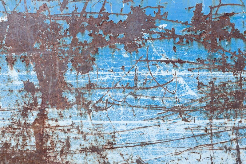 Scratched Blue Metal Texture Stock Image - Image of industry, pattern ...