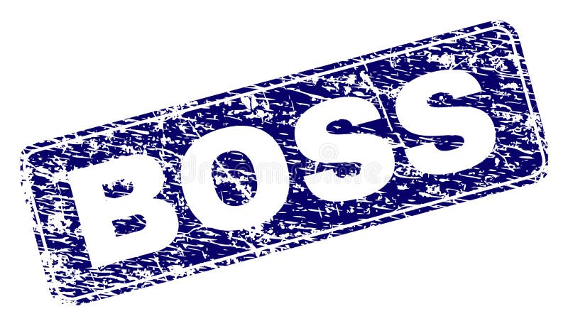 Scratched BOSS Rectangle Stamp Stock Vector - Illustration of rectangle ...