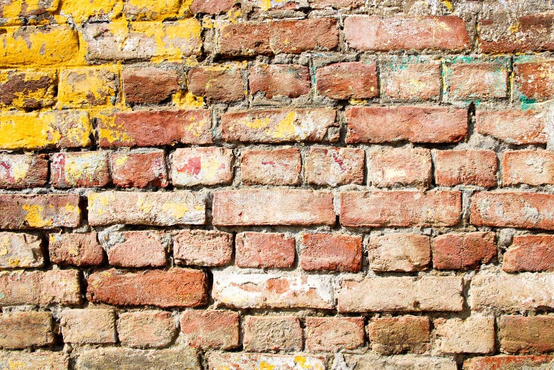 Scratched Brick Wall Background Stock Photo - Image of pieces, design ...