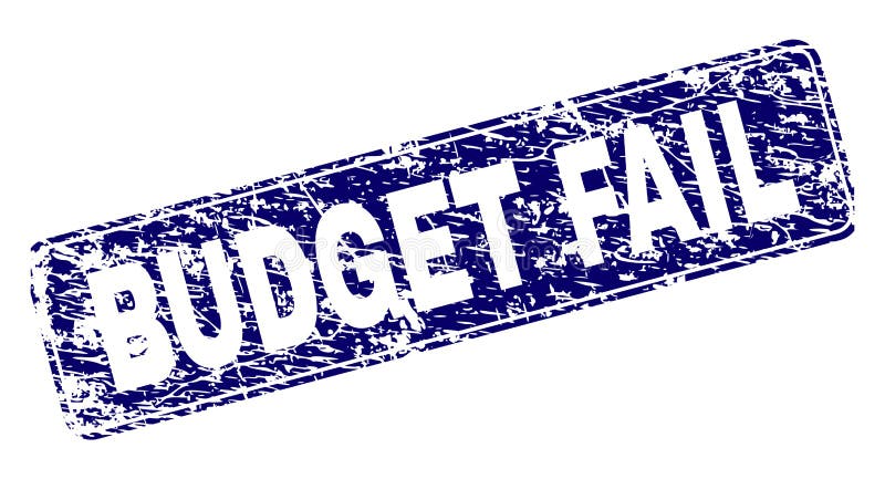 Scratched BUDGET FAIL Framed Rounded Rectangle Stamp Stock Vector - Illustration of distress ...