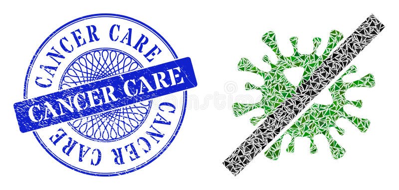 Scratched Cancer Care Seal and Triangle No SARS Virus Mosaic Stock ... Scratched Cancer Care Seal and Triangle No SARS Virus Mosaic Stock ...